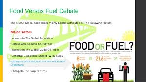 Food VS. Fuels debate | Global Events | USA | Europe | Middle East ...